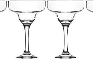 Epure Firenze Collection 4 Piece Margarita Glass Set - Classic For Drinking Margaritas, Pina Coladas, Daiquiris, and Other Cocktails (Margarita Glass (10 oz))