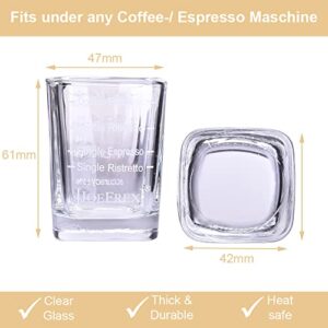 [JOEFREX] Espresso Shot Glasses - 2 Pack - espresso shot glass measure - 2oz - Espresso shot glasses set of 2 - Espresso shot glasses barista - espresso glasses set of 2 (2 Pack)