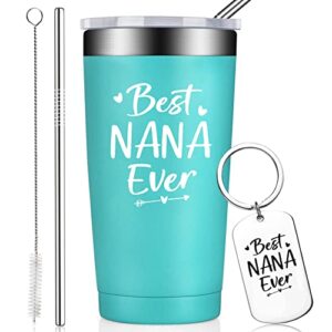 birgilt best nana ever gifts - gifts for nana from granddaughter, grandson - mothers day gift from grandkids - birthday, christmas gifts for nana, mimi, grandma - 20oz nana tumbler