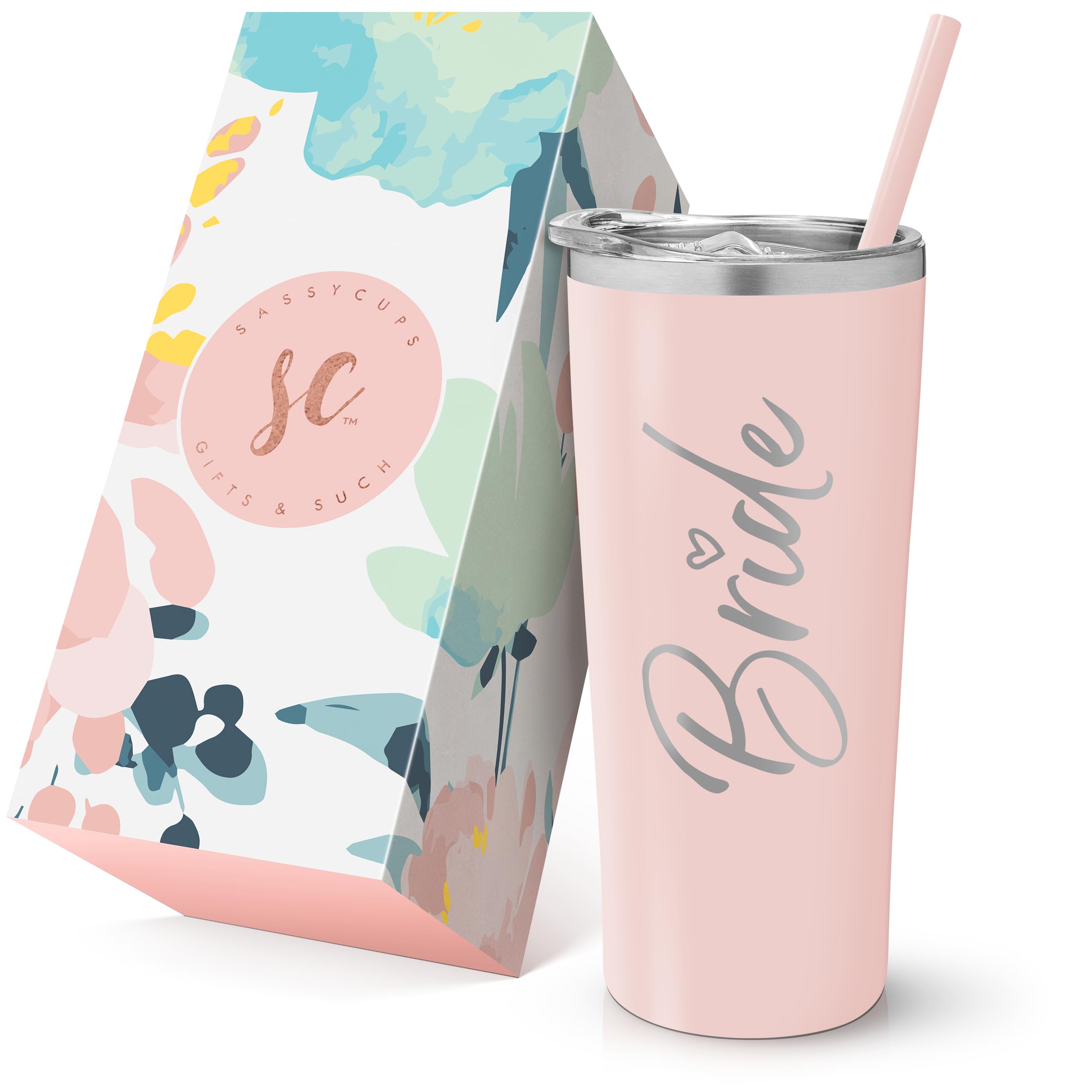 SassyCups Bride Tumbler Cup | Vacuum Insulated Stainless Steel Drink Cup for Bride to Be Gifts | Bridal Shower Gift | Bachelorette Gifts | Engagement Gifts | Valentines Day Gifts