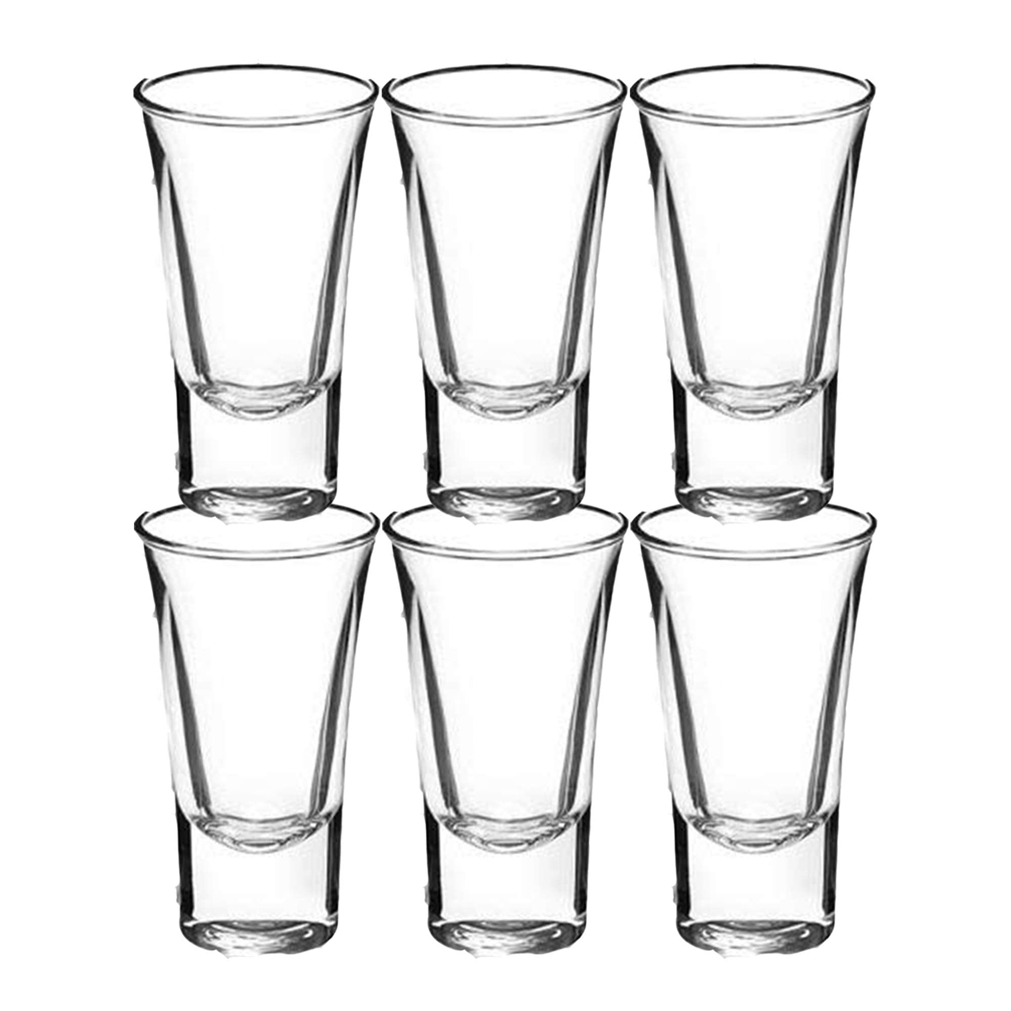 Gmark 2-Oz Shot Glass Set Heavy Base, Whiskey Shot Glasses 4-Pack, Perfect for Wine Tasting, Tequila, Shooter, Cocktail Pourer, Jigger, GM2026A