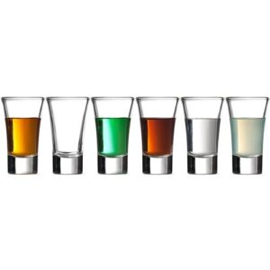 Gmark 2-Oz Shot Glass Set Heavy Base, Whiskey Shot Glasses 4-Pack, Perfect for Wine Tasting, Tequila, Shooter, Cocktail Pourer, Jigger, GM2026A