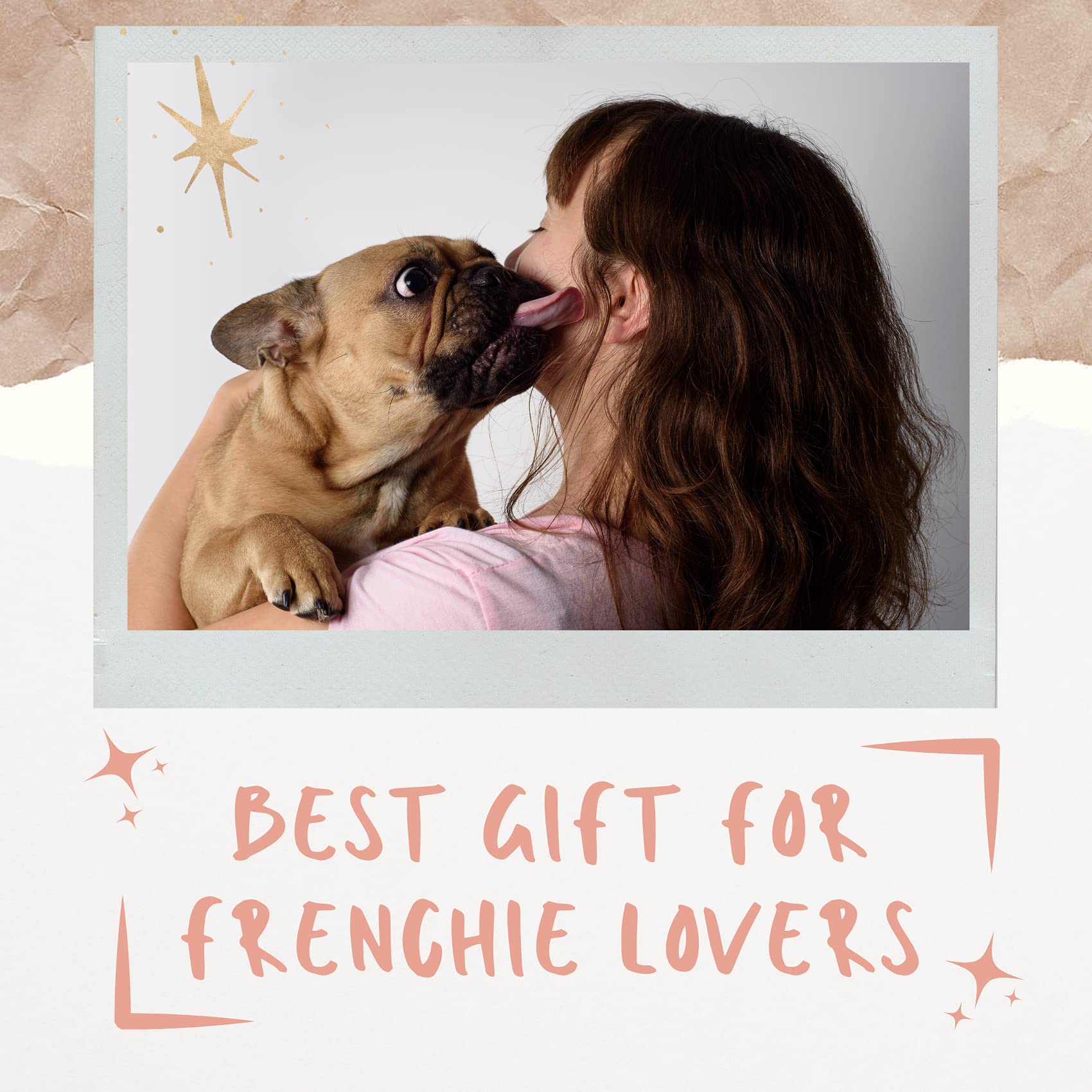 Onebttl Dog Mom Gifts, Dog Lover Gifts for Women, Best Dog Mom Ever, 20 oz Rose Gold Insulated Tumbler - Frenchie Mom