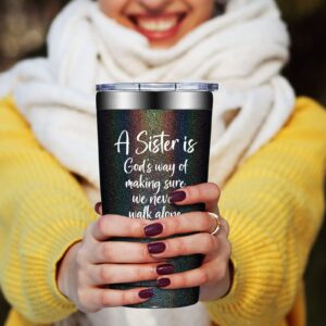 DOEARTE Sister Gifts from Sisters - Sister Birthday Gift Ideas - Christmas, Mothers Day Gifts for Sister, Big Sister, Little Sister - 20oz Sister Tumbler