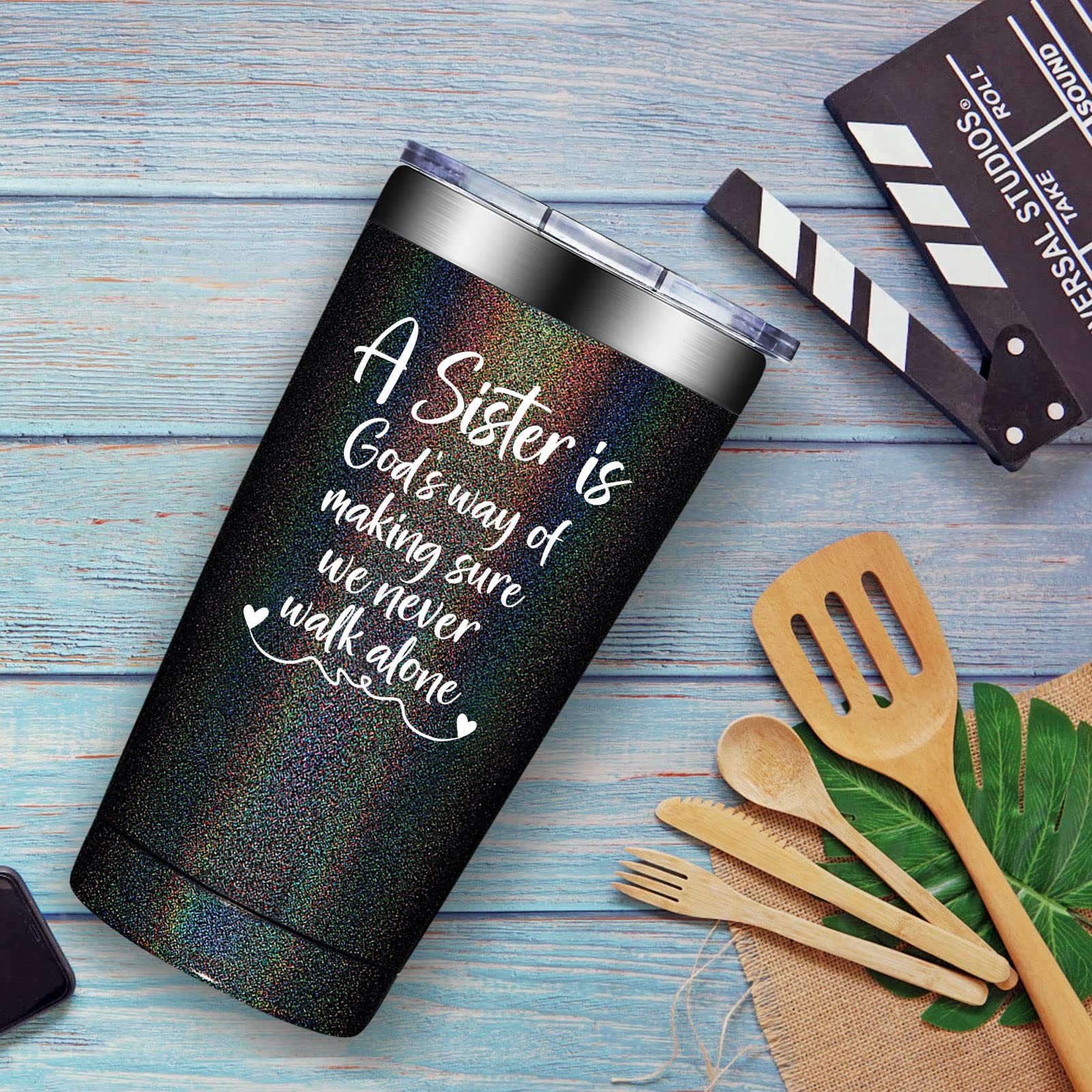 DOEARTE Sister Gifts from Sisters - Sister Birthday Gift Ideas - Christmas, Mothers Day Gifts for Sister, Big Sister, Little Sister - 20oz Sister Tumbler