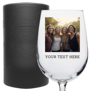 Personalized Printed 16oz Stemmed Photo Wine Glass – Mother's Day Wine Gifts for Women,Custom Birthday Gift for Women,Customized Picture Gifts for Wine Lover Unique for Mom Sister Best Friend