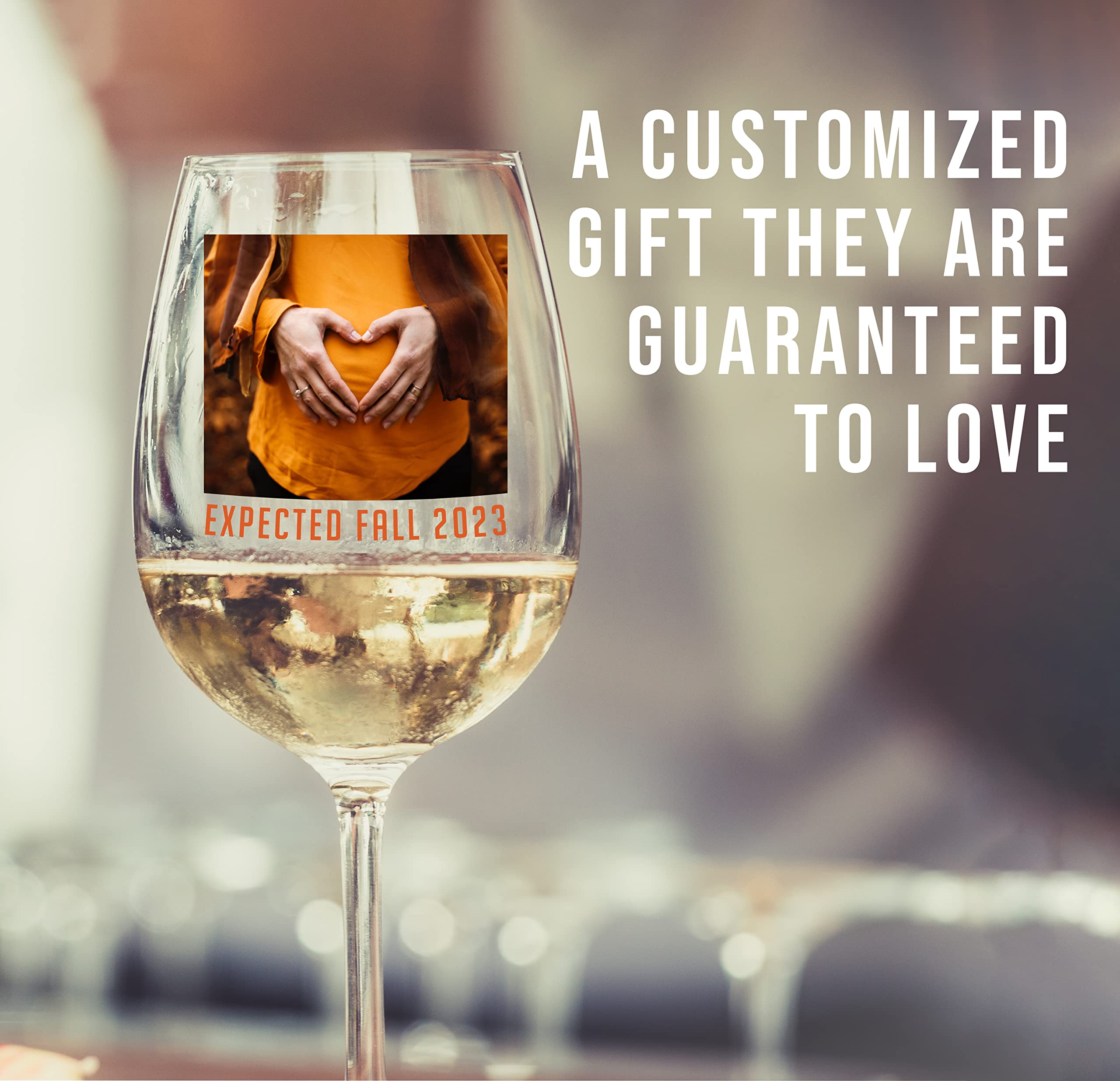 Personalized Printed 16oz Stemmed Photo Wine Glass – Mother's Day Wine Gifts for Women,Custom Birthday Gift for Women,Customized Picture Gifts for Wine Lover Unique for Mom Sister Best Friend