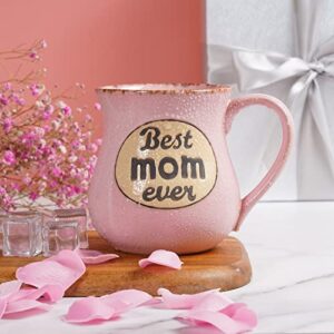 Asmwo Mom Gifts for Women Best Mom Ever Funny Birthday Gifts for Mom New Mom Gifts for Women Mother Wife Pregnant Mom Bonus Mom Christmas Gifts Ideas for Mom 16oz Pink Coffee Mug Mom Coffee Cup