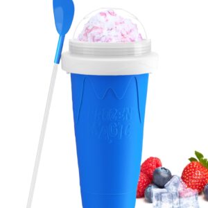 RAUMAXE Slushy Maker Cup, Slushy Cup Maker Ice Cup Frozen Magic Squeeze Cup Slushie Cup Tik Tok Cooling Maker Cup Freeze Mug Silicone Milkshake Smoothie Mug