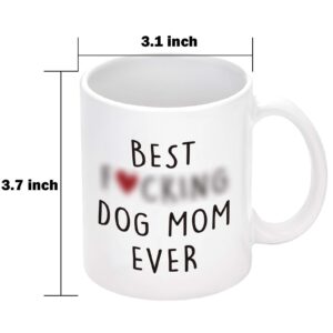 Cabtnca Best Dog Mom Ever Mug, Mothers Day Gifts for Mom from Daughter Son, Birthday Gift for Mom, Funny Coffee Mug for Mom, Novelty Gifts for Dog Lovers Dog Mom, Mom Mug 11Oz