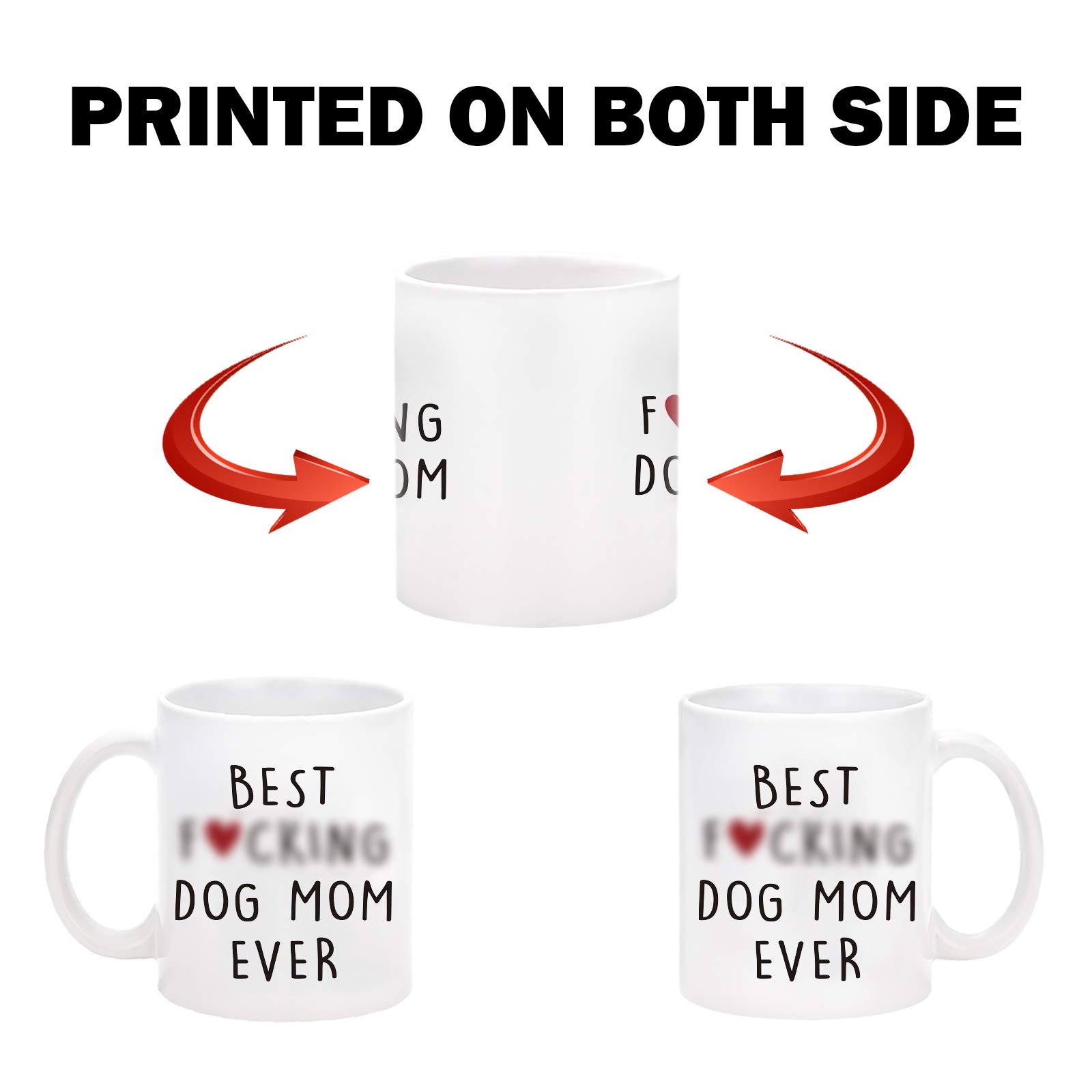 Cabtnca Best Dog Mom Ever Mug, Mothers Day Gifts for Mom from Daughter Son, Birthday Gift for Mom, Funny Coffee Mug for Mom, Novelty Gifts for Dog Lovers Dog Mom, Mom Mug 11Oz