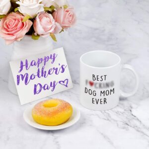 Cabtnca Best Dog Mom Ever Mug, Mothers Day Gifts for Mom from Daughter Son, Birthday Gift for Mom, Funny Coffee Mug for Mom, Novelty Gifts for Dog Lovers Dog Mom, Mom Mug 11Oz