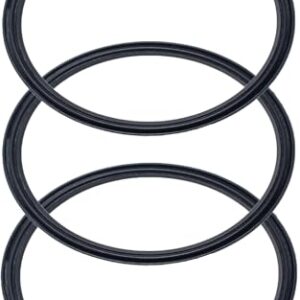 Pack of 3, 30 oz Replacement Rubber Lid Ring, 3.7 Inch Diameter - Gasket Seals, Lid for Insulated Stainless Steel Tumblers, Cups Vacuum, fit for Brands Yeti, Ozark Trail, Beast, Black by C&Berg