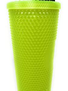 Starbucks 24 oz Double Wall Glow in the Dark Black Light UV Slime Green Cold Cup Tumbler