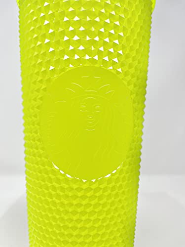 Starbucks 24 oz Double Wall Glow in the Dark Black Light UV Slime Green Cold Cup Tumbler