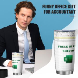 ATHAND Accountant Mug Gifts-Accountant Funny Cups- Freak In The Sheets Excel Mug-Excel Shortcut -Stainless Steel Tumblers Gifts for Accountant, na CPA,CFO, Coworkers, Men, Women Tumbler 20 oz