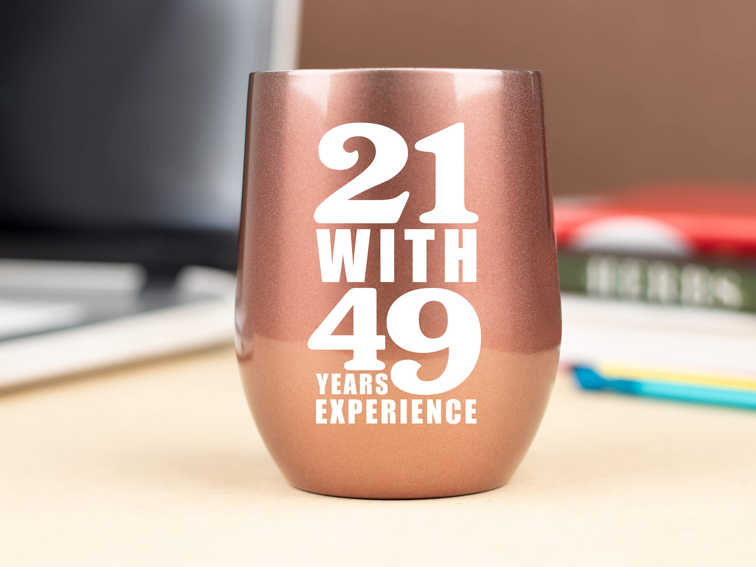 70th Birthday Gifts for Women – 12oz Wine Tumbler Mug – Unique Funny, Gift for Her, Turning 70