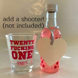 GO FROZEN 21st Birthday Shot Glass-Novelty Gifts for 21st Birthday Girl-21 Year Old Birthday Gag Gifts-Finally 21-Hot Pink-1.75oz (clear-pink)