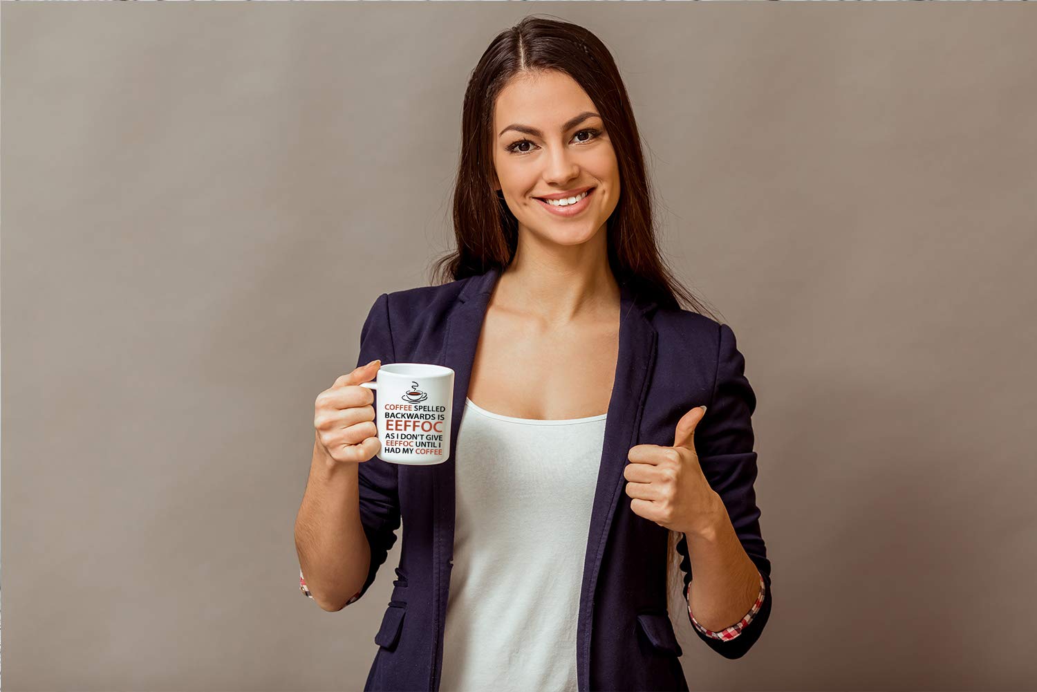 Eeffoc Is Coffee Spelled Backwards, As I Dont Give Eeffoc Until I Had My Coffee - Funny Coffee Mug - 11OZ Coffee Mug - Mugs For Women, Boss, Friend, Employee, or Spouse - Perfect Birthday Idea