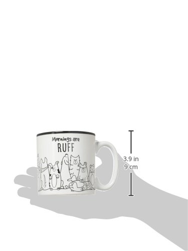 Burton and Burton Mornings are Ruff Ceramic Coffee Mug, 13 Ounce