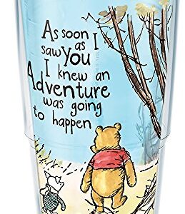 Tervis Plastic Made in USA Double Walled Disney - Winnie the Pooh Adventure Insulated Tumbler Cup Keeps Drinks Cold & Hot, 24oz, Lidded