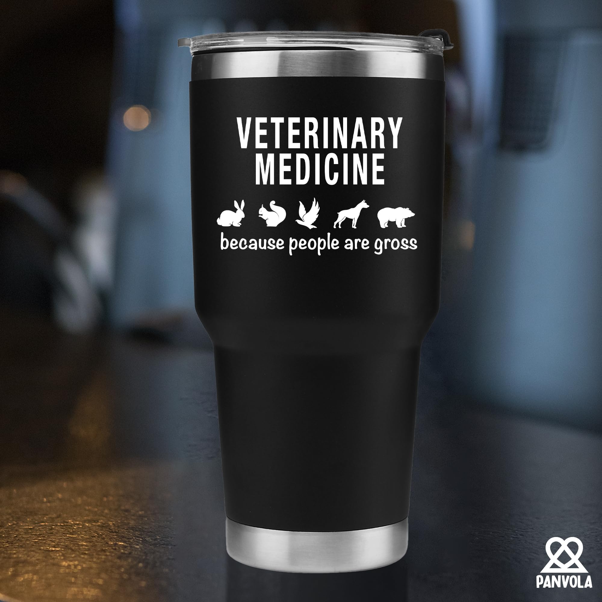 Veterinary Medicine Because People Are Gross Veterinary Gifts Vacuum Insulated Stainless Steel Tumbler Veterinarian Vet Animal Doctor Pet Lover Graduation Birthday Christmas Anniversary Mug (30 oz)