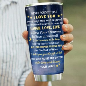 CGMIBAS Gifts For Niece, Niece Gifts From Aunt, Niece Birthday Gifts, Niece Coffee Cup Tumbler, Niece Butterfly Cup, Christmas Gifts for Niece Stainless Steel Insulted Travel Mug 20oz