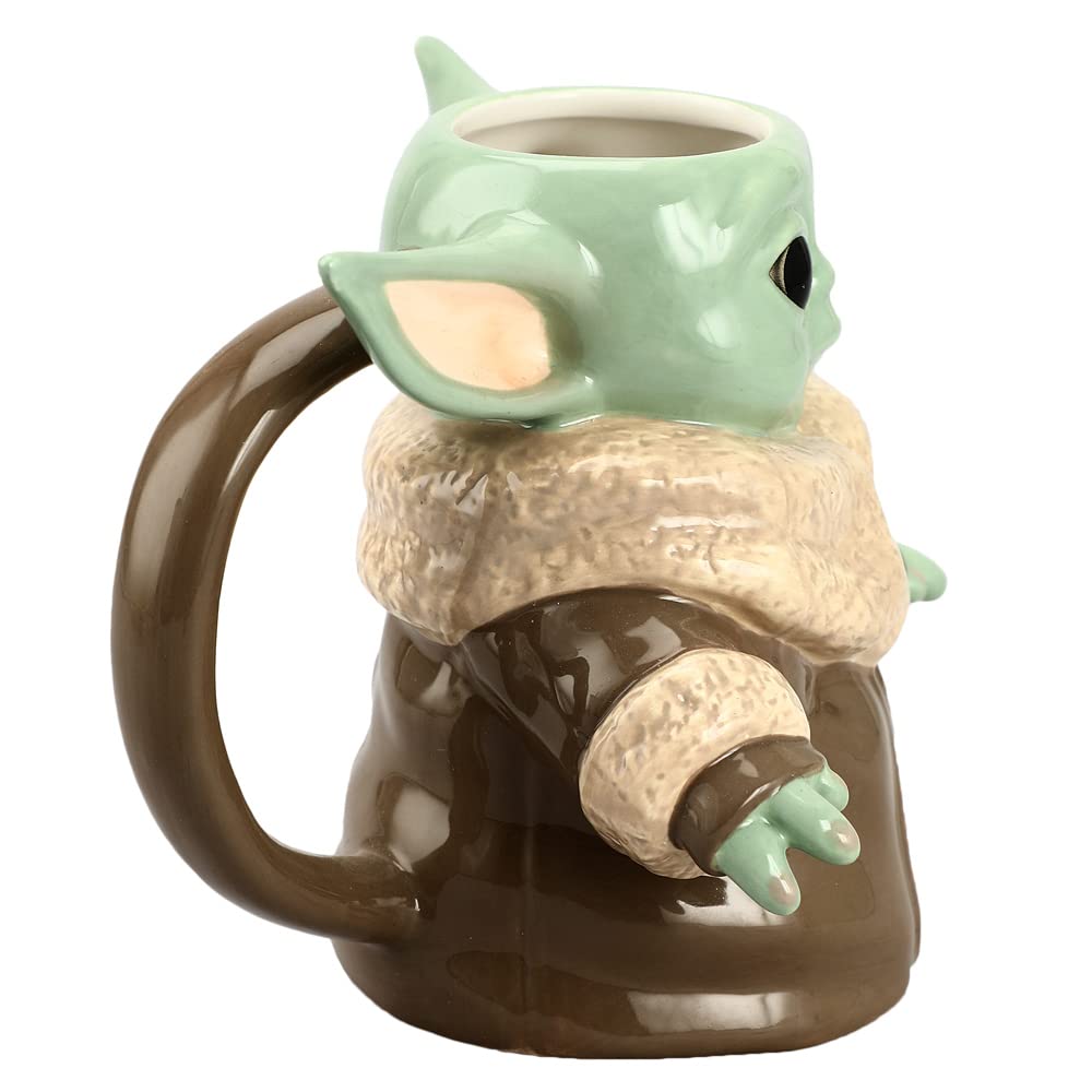 Bioworld Star Wars The Mandalorian The Child Grogu 20 Oz Sculpted Ceramic Mug