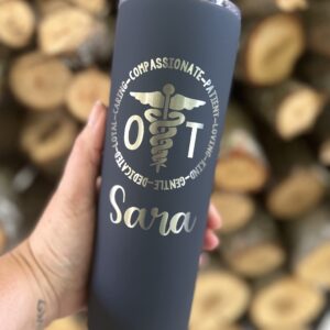 Personalized Occupational Therapist Gift-Physical Therapist Tumbler-Physical Therapy Gift-Physical Therapist Assistant-DPT Tumbler-PT Black