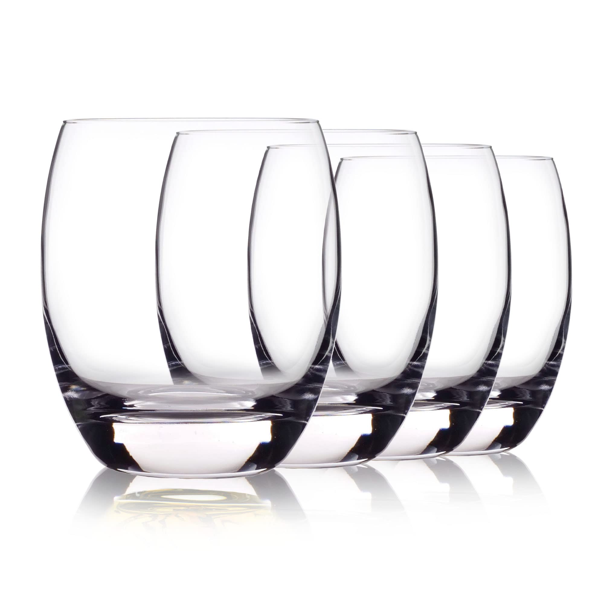 Luigi Bormioli Crescendo 15.5 Ounce Tumblers, Set Of 4, Crystal SON-hyx Glass, Made In Italy.