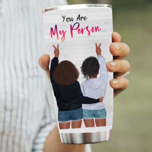 Friendship Gifts For Best Friend Women - 20 oz Stainless Steel Insulated Tumbler Cups - You Are My Person Unique Gift For Besties, Soul Sister, Birthday Christmas Gift Idea For Women