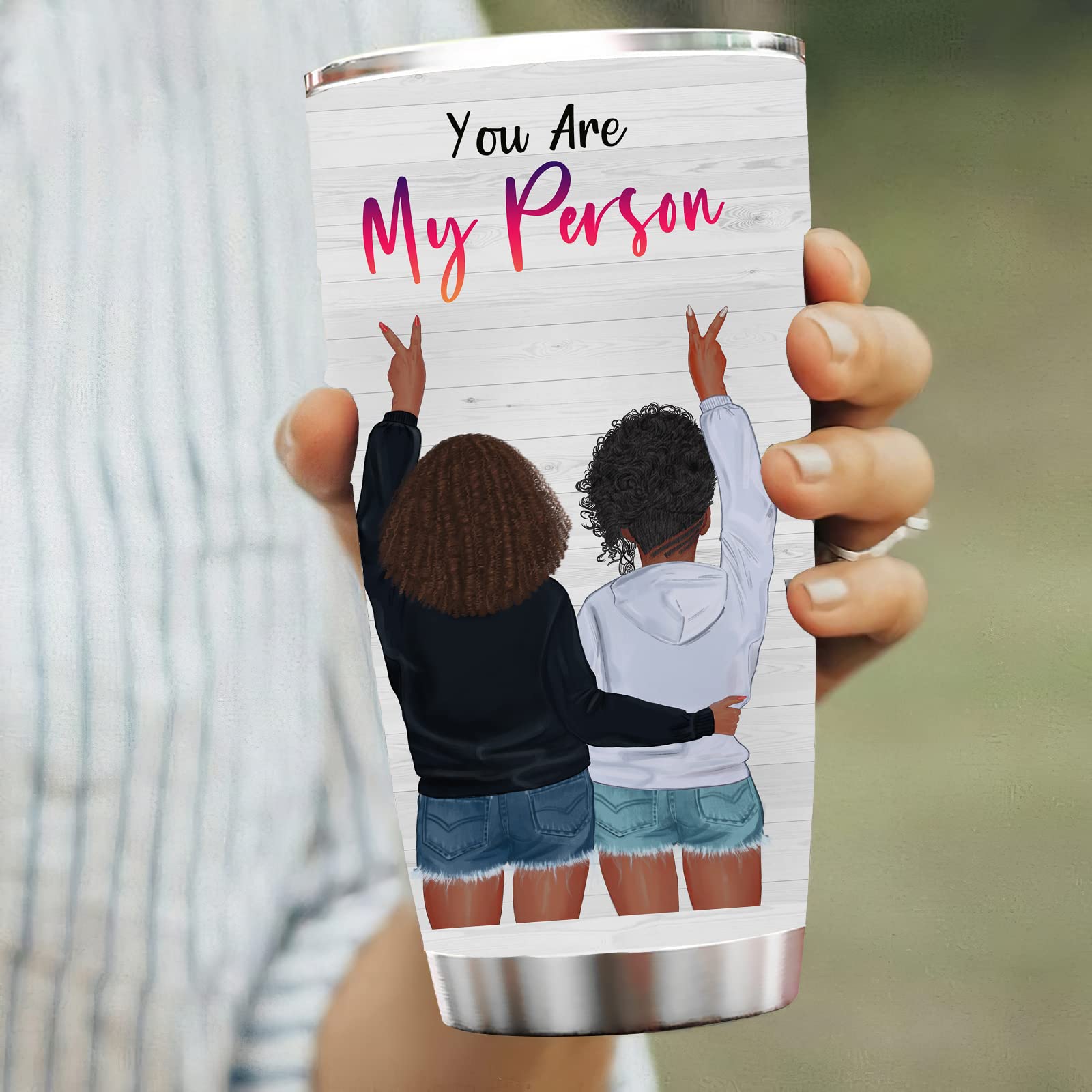 Friendship Gifts For Best Friend Women - 20 oz Stainless Steel Insulated Tumbler Cups - You Are My Person Unique Gift For Besties, Soul Sister, Birthday Christmas Gift Idea For Women