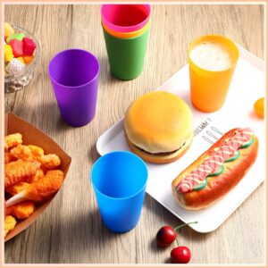 60 Pieces Plastic Kids Cups, 8.5 oz Reusable Plastic Cups Children Drinking Cups Juice Tumblers for Toddler Adults for Parties School Dishwasher Safe, 6 Colors