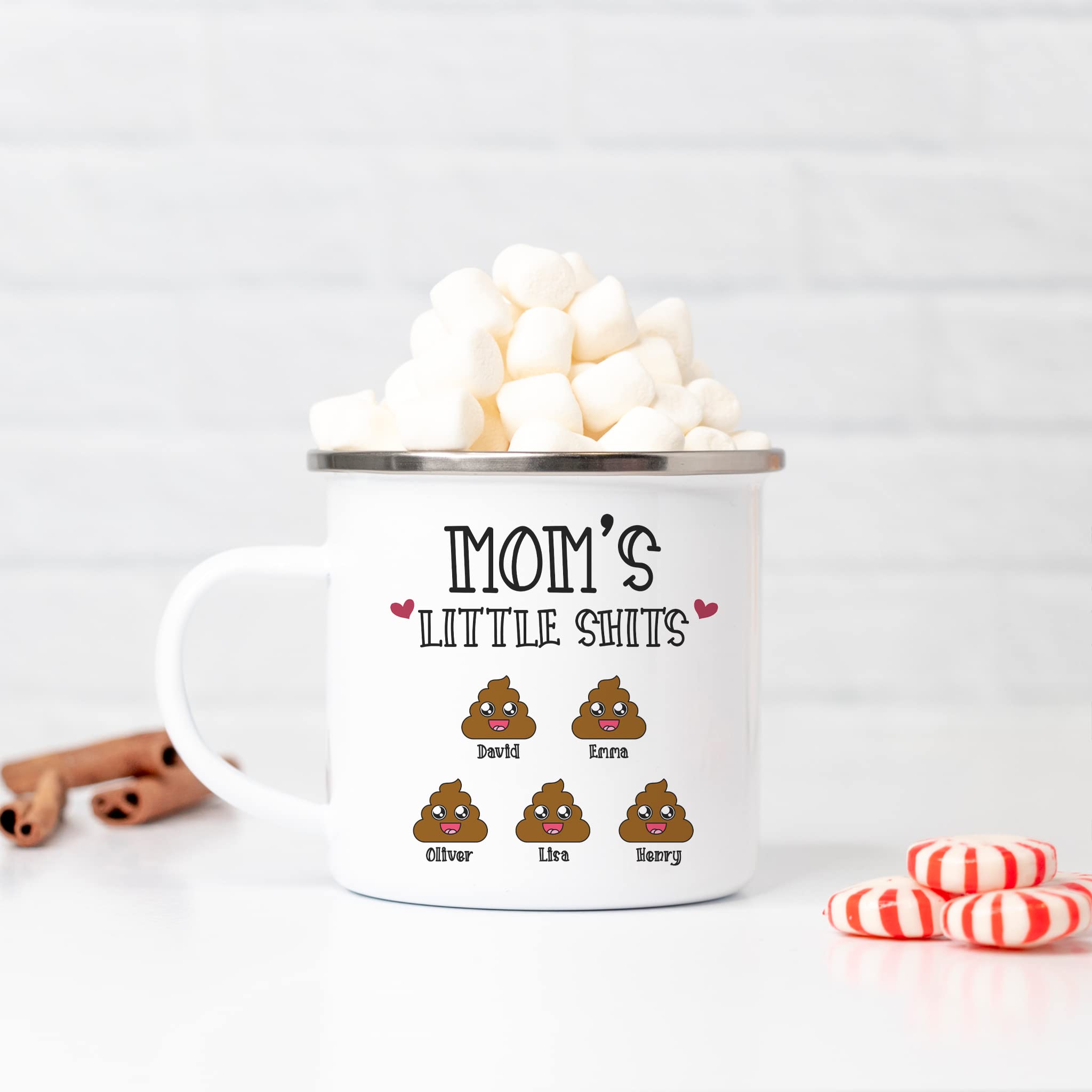 Personalized Mom Insulated Coffee Mug, Mum's Little Shit Mug, Birthday Gift Coffee Mug, Mother's Day Gift, Mum's Little Shit Cup, Funny Cup For Mom, Gift For Mum, Coffee Mug For Hot & Cold Drink Use