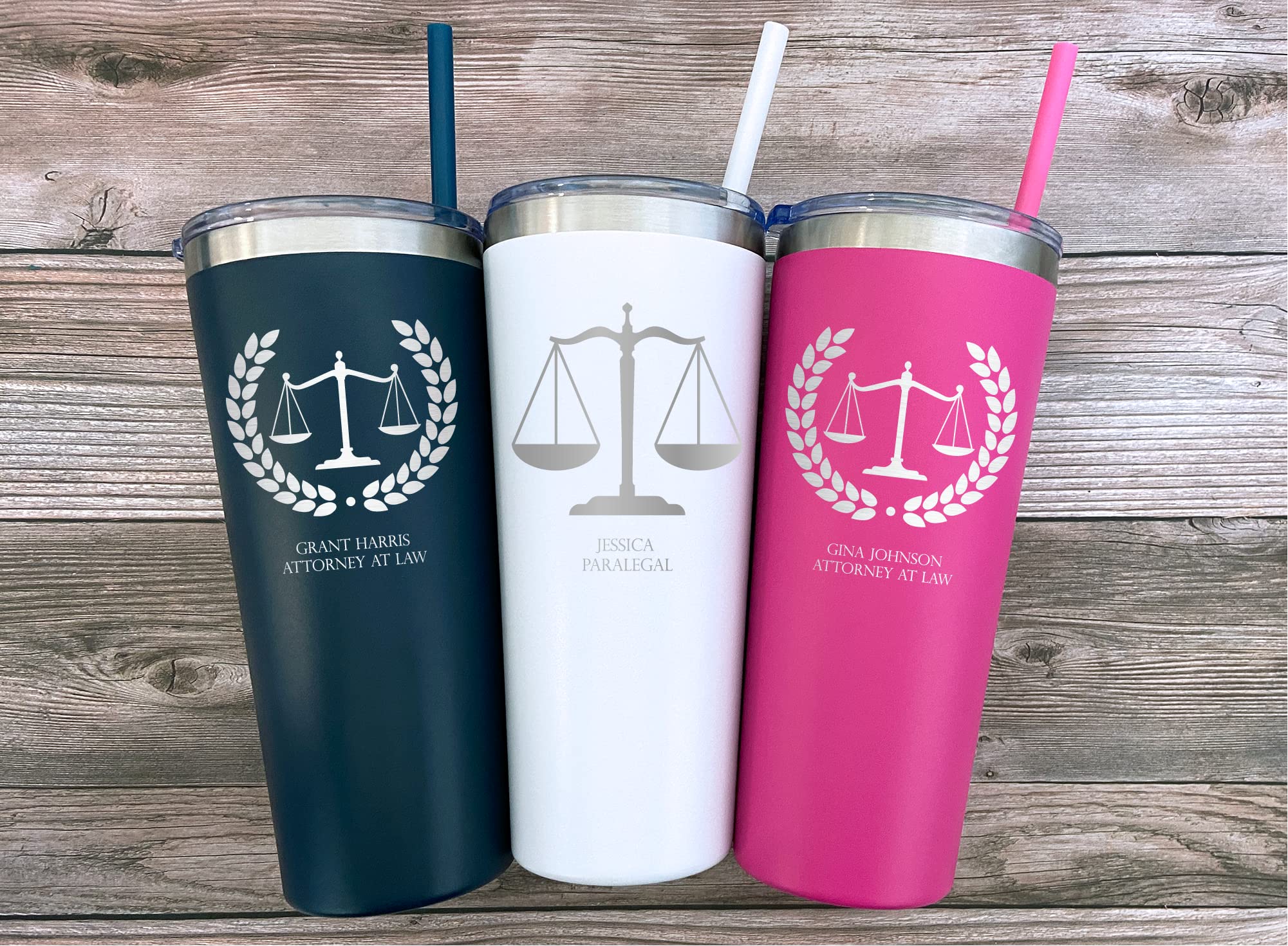 AVITO 22 oz Personalized Lawyer Gift, Laser Engraved Tumbler for Attorney at Law, Future Lawyer, Paralegal, and Law School Graduation Gift