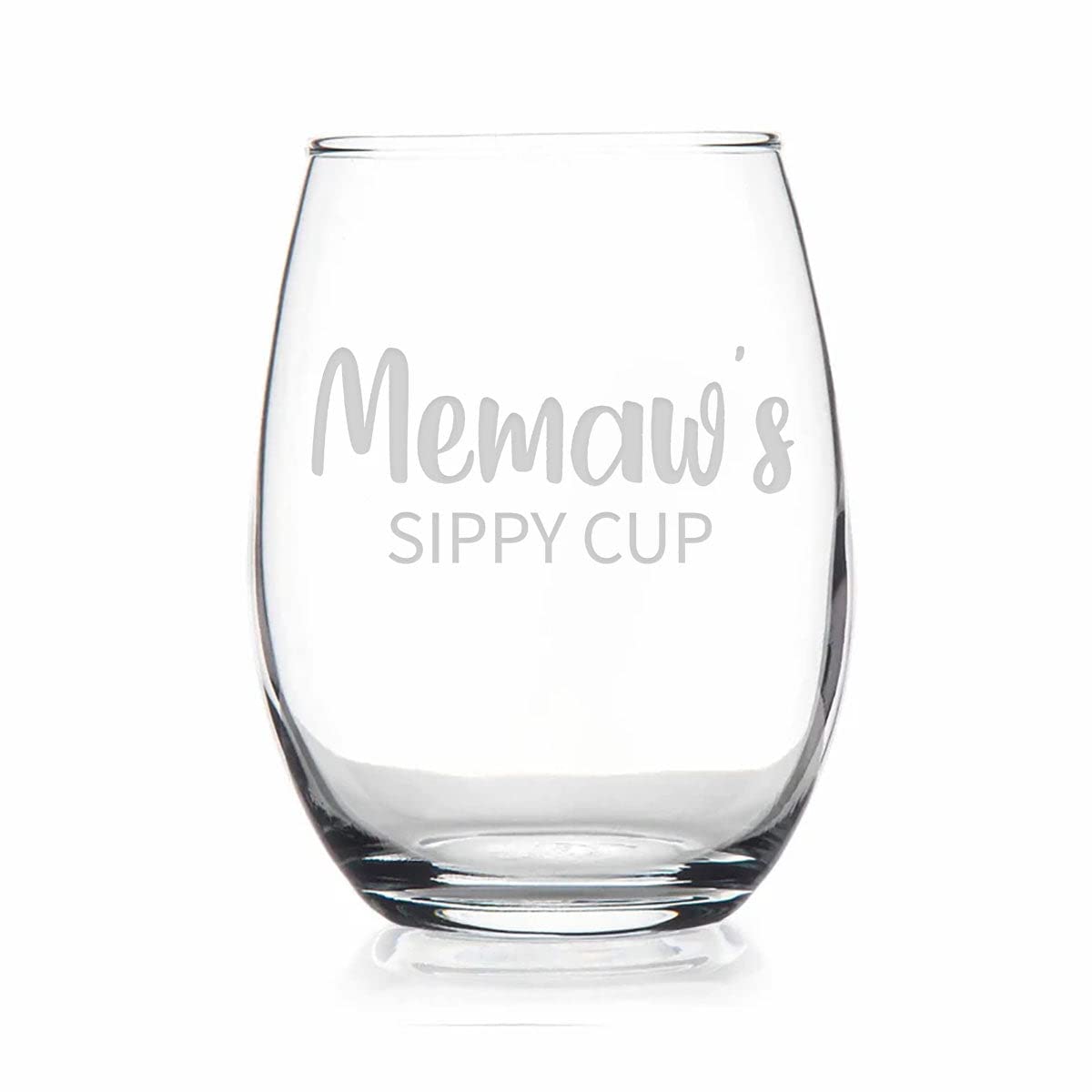 HTDesigns Memaw's Sippy Cup Stemless Wine Glass - Mother's Day Gift Memaw Wine Gift - First Time Memaw New Memaw Gift - Memaw Wine Glass