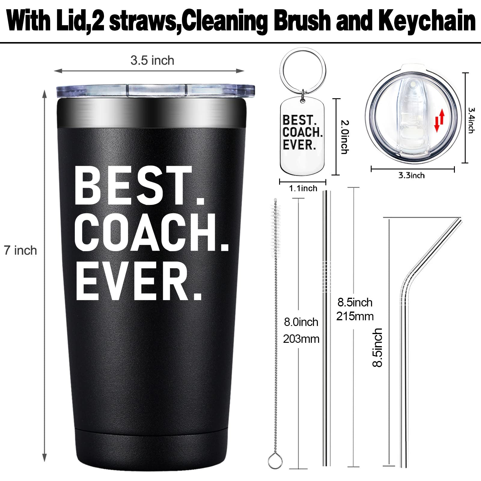 Grifarny Coach Gifts for Men - Best Coach Ever Gifts - Coach Appreciation Gifts - Basketball, Soccer, Football, Baseball, Gymnastics, Dance, Swim, Cheer Coach Gift - Coach Tumbler Cup 20oz