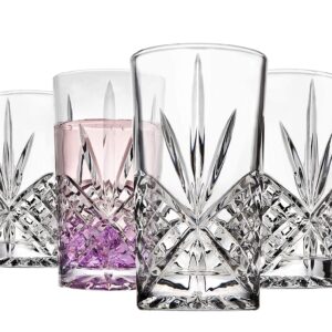 Godinger Tall Highball Glasses, Shatterproof and Reusable Acrylic - Dublin Collection, Set of 4