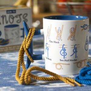 How To: Knots Coffee Mug - Learn How to Tie Eight Different Knots - Comes in a Fun Gift Box - by The Unemployed Philosophers Guild