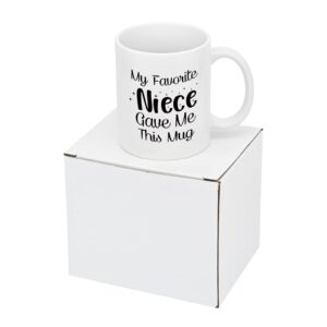 Cabtnca Aunt Gifts, My Favorite Niece Gave Me This Mug, Aunt Gifts from Niece, Birthday Gifts for Aunt from Niece, Uncle Gifts, Aunt Mug, Uncle Christmas Gifts, 11Oz