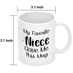 Cabtnca Aunt Gifts, My Favorite Niece Gave Me This Mug, Aunt Gifts from Niece, Birthday Gifts for Aunt from Niece, Uncle Gifts, Aunt Mug, Uncle Christmas Gifts, 11Oz