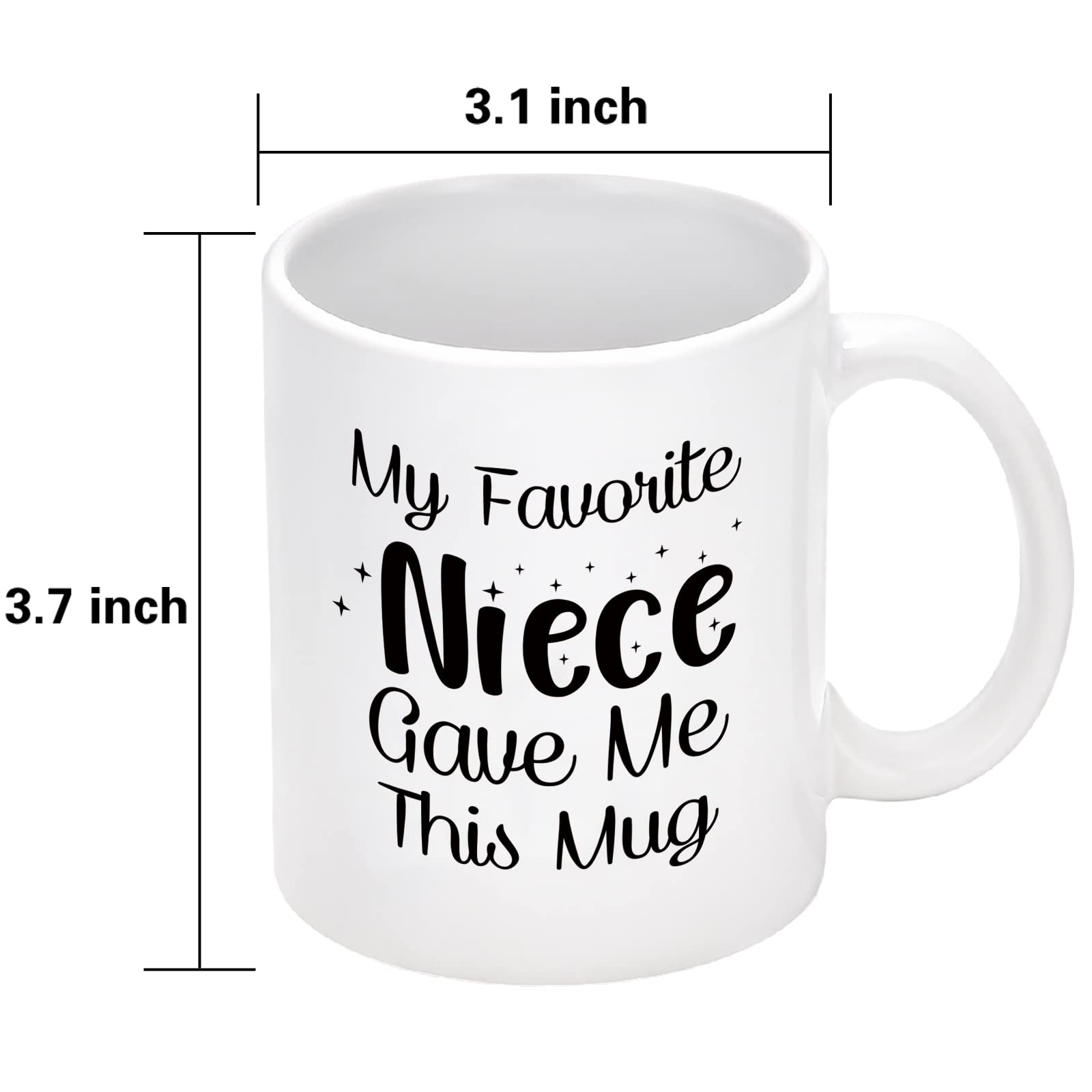 Cabtnca Aunt Gifts, My Favorite Niece Gave Me This Mug, Aunt Gifts from Niece, Birthday Gifts for Aunt from Niece, Uncle Gifts, Aunt Mug, Uncle Christmas Gifts, 11Oz