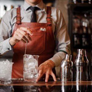 Cocktail Mixing Glass with Seamless and Handblown Construction - Old Fashioned Bar Mixer Glass - Plain Design