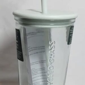 Starbucks Spring 2023 Recycled Glass Mint Triangle Bottom Cold Cup 16 oz Tumbler