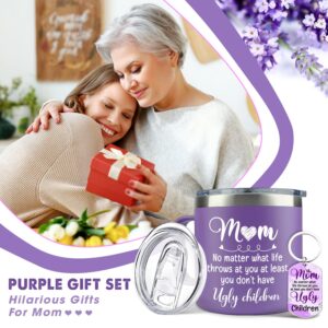 365FURY Gifts For Mom From Daughter, Son - Mother's Day, Birthday Gifts For Mom - No Matter What/Ugly Children Coffee Mug/Tumbler 14Oz & Keychain - Best Mother, Moms Gift Idea