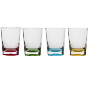 lily's home shot glasses, premium 1.5oz clear acrylic reusable cups, perfect for any liquor, jello shots, condiments, tasting, sauce, dipping and food sampling (multi color)