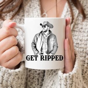 Get Ripped - Rip Wheeler Yellowstone Mug, Babimarkeebei Funny Coffee Mugs , Novelty Gift for Friend, Cute Coffee Cup Gifts 11oz -144