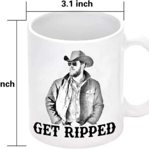 Get Ripped - Rip Wheeler Yellowstone Mug, Babimarkeebei Funny Coffee Mugs , Novelty Gift for Friend, Cute Coffee Cup Gifts 11oz -144