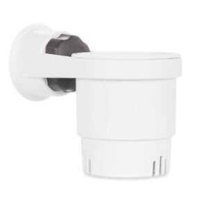 Camco Cup Holder with Mechanical Suction Cup - Provides a Secure Location for Your Beverage - Compatible with Most Cups, Cans, Bottles and Tumblers - White (53084),One Size