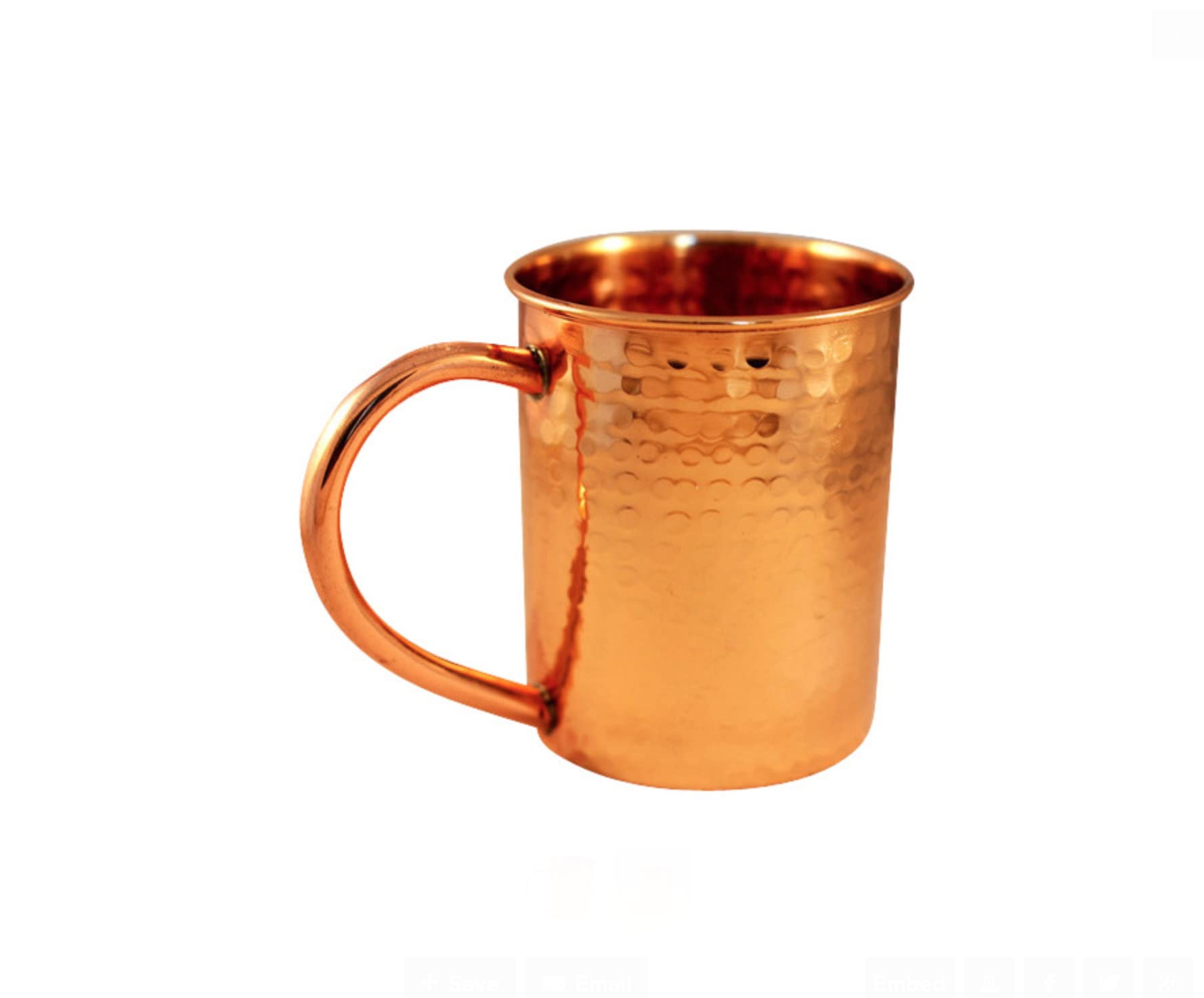 Alchemade 100% Pure Hammered Copper Mug - 14 Ounce Mug For Mules, Cocktails, Or Your Favorite Beverage - Seamlessly Made to Last a Lifetime Tarnish Free